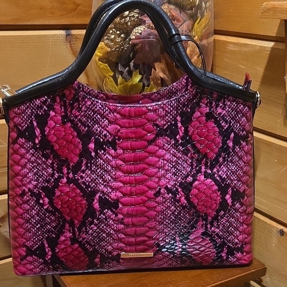 Brahmin | Bags | Brahmin Elaine Purple Potion Snake Print Nwot | Poshmark
